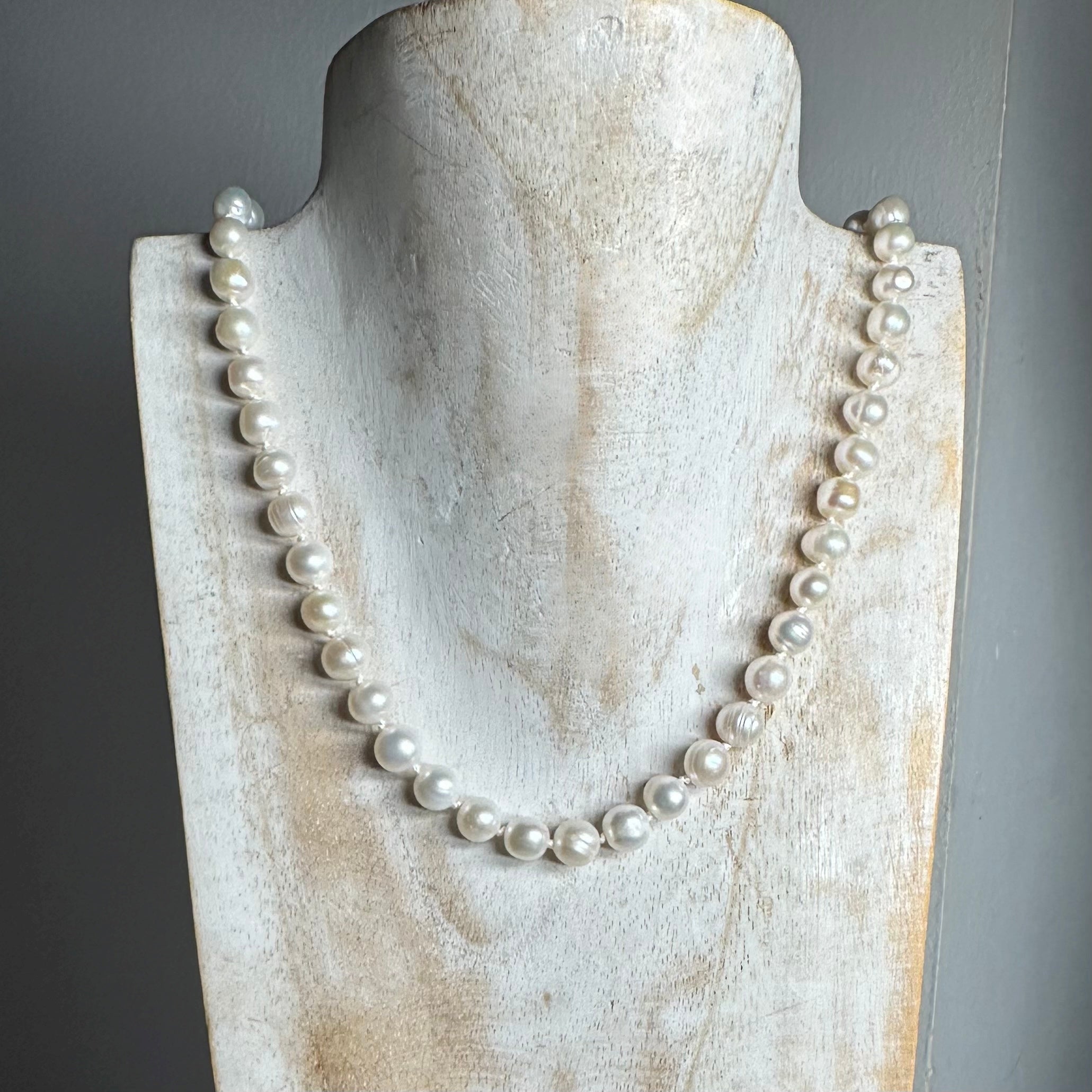 Classic Pearl Necklace - Single Strand - AA Freshwater Pearl - Handmad ...